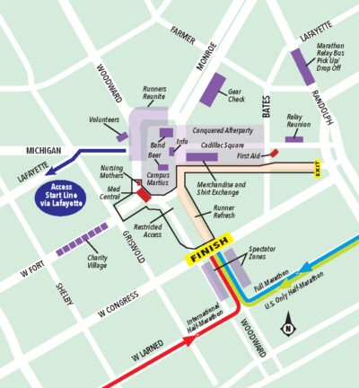 Detroit Free Press Marathon – Course Maps