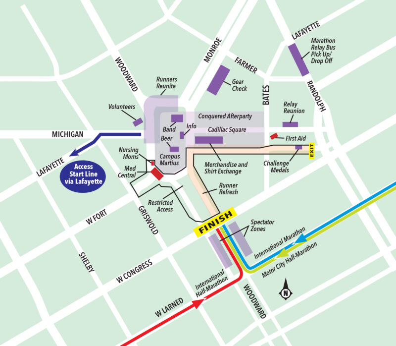 Detroit Free Press Marathon – Course Maps