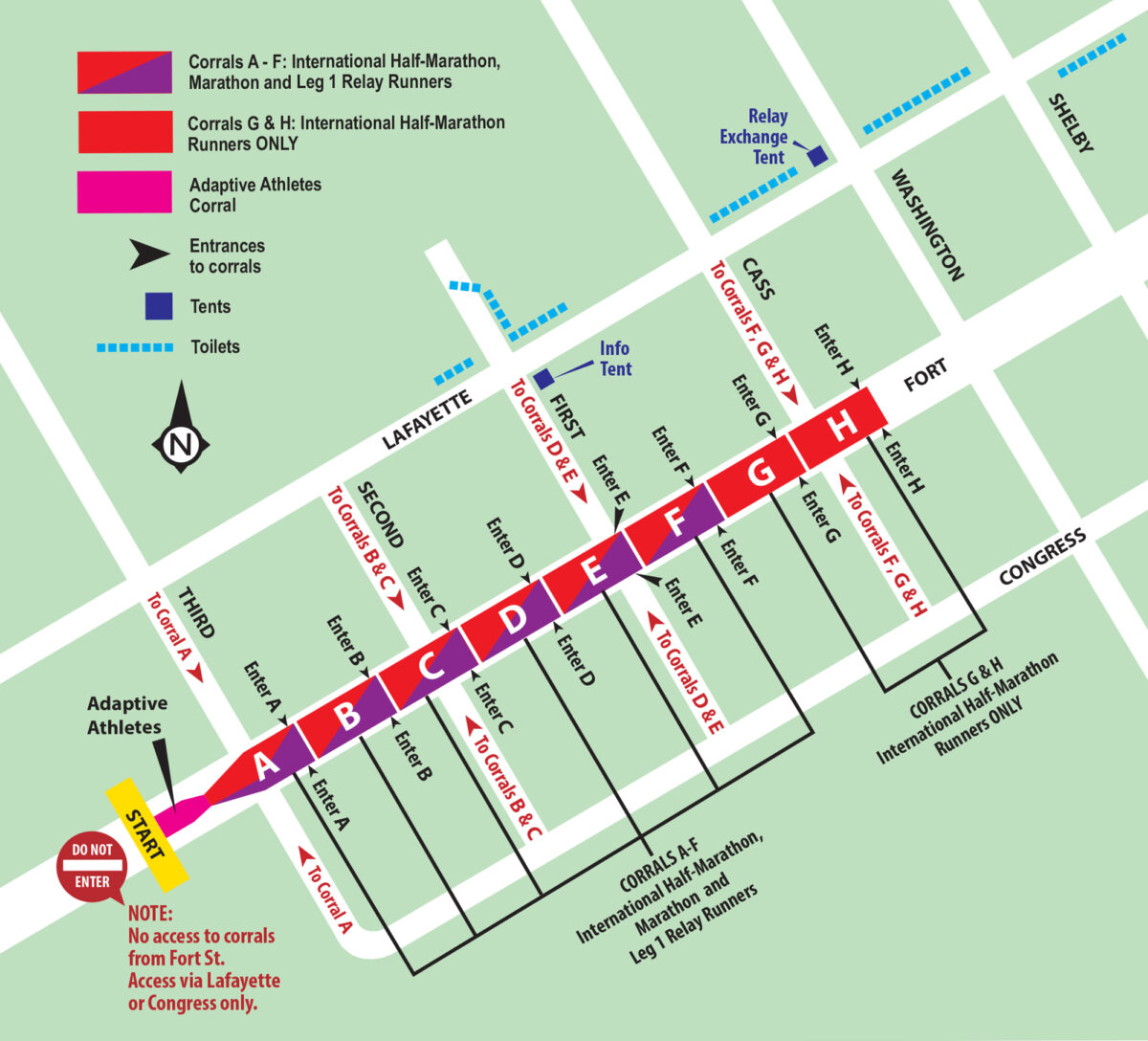 Detroit Free Press Marathon – Course Maps